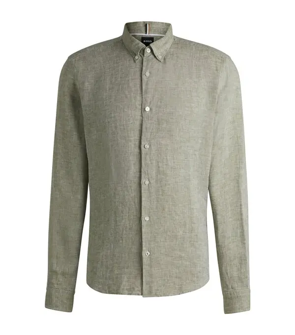 BOSS Linen Shirt - Green