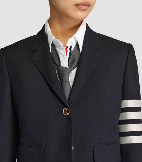 Thom Browne Wool Sport Coat - Navy