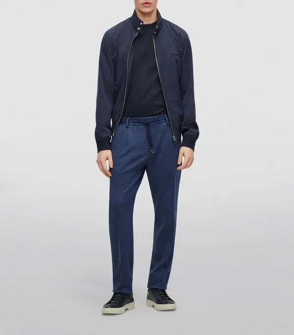 BOSS Cotton-silk T-shirt - Blue