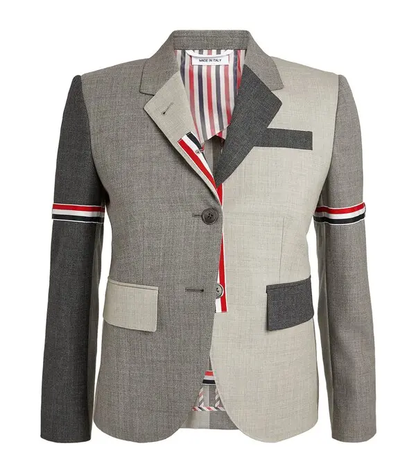 Thom Browne Wool Sport Coat With Tricolour Detail