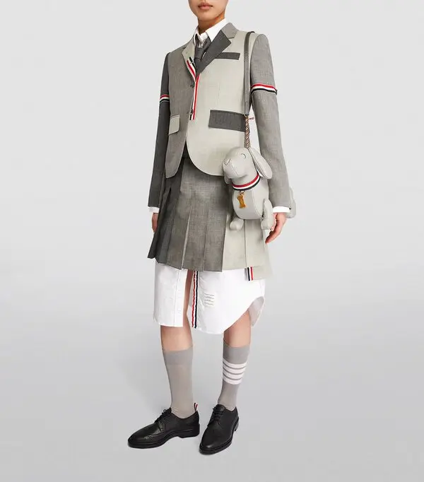 Thom Browne Wool Sport Coat With Tricolour Detail