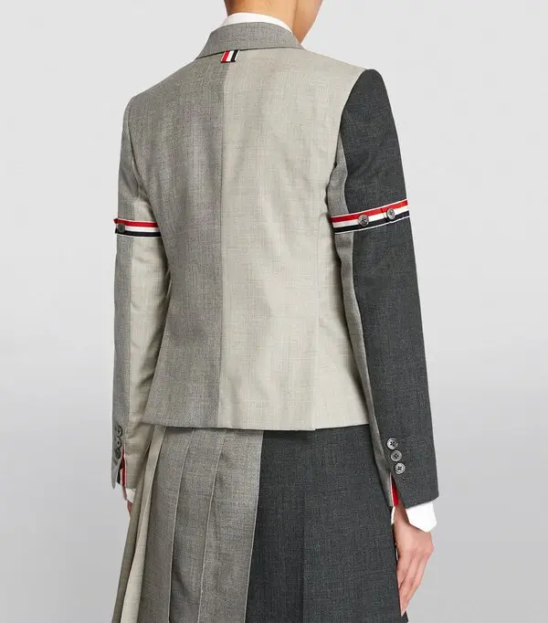 Thom Browne Wool Sport Coat With Tricolour Detail