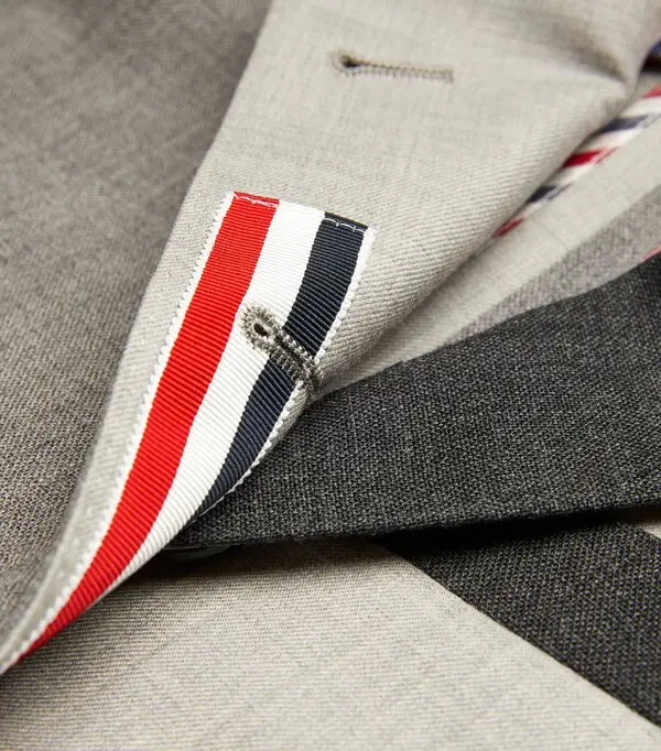 Thom Browne Wool Sport Coat With Tricolour Detail