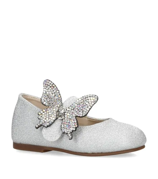 BABYWALKER Crystal Butterfly Ballet Flats