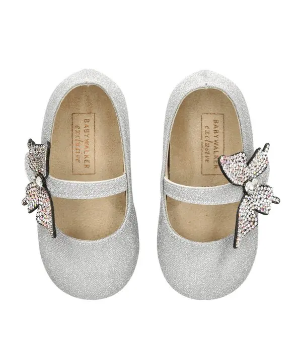BABYWALKER Crystal Butterfly Ballet Flats