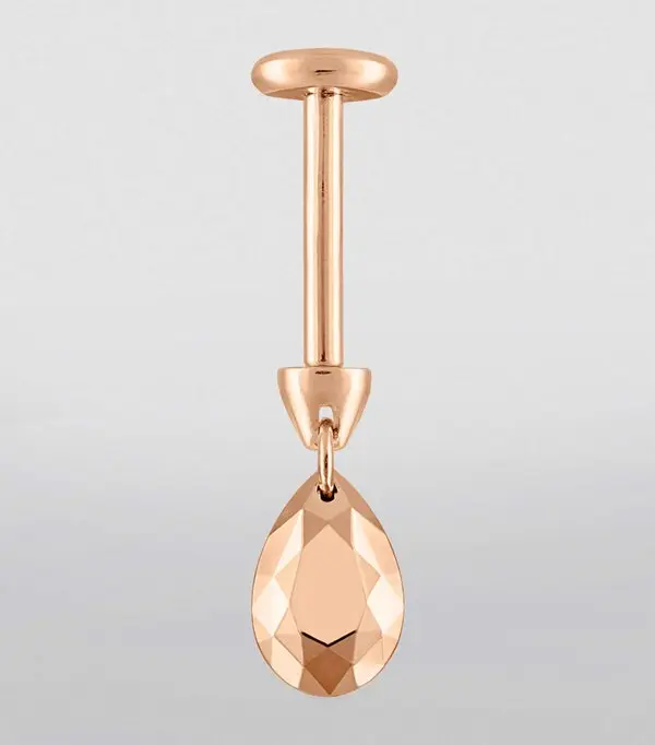 MARIA TASH Faceted Pear Charm Single Threaded Stud