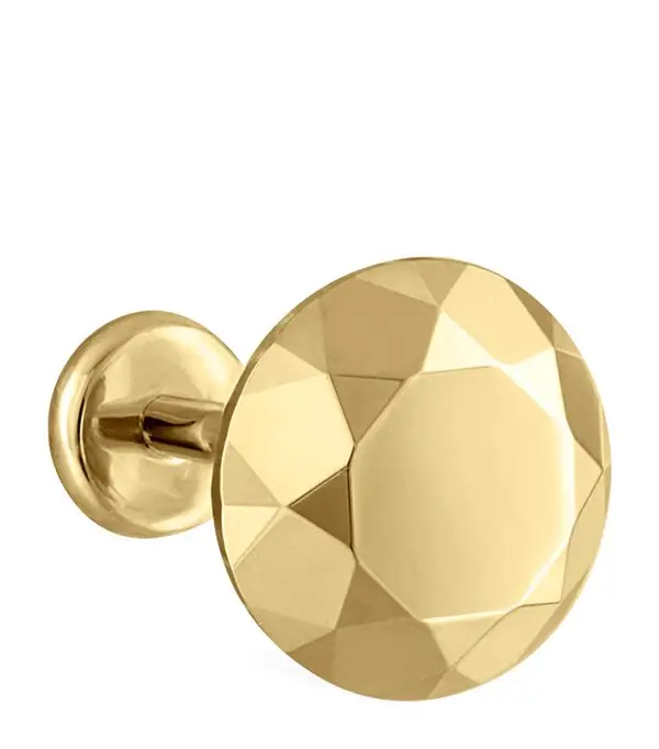 MARIA TASH Faceted Round Threaded Stud Earring - Gold