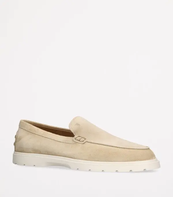 TOD'S Suede Ibridro Loafers With Gommini Studs