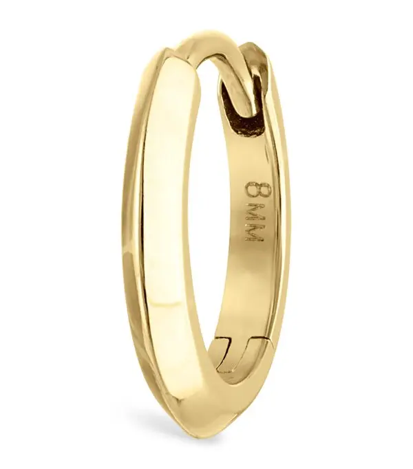 MARIA TASH Faceted Metal Vertex Single Hoop Earring - Gold
