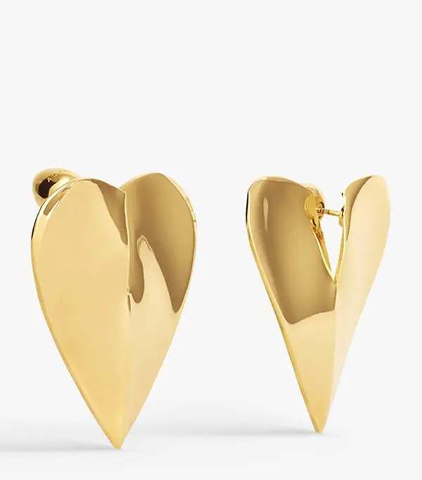Alaïa Le Coeur Stud Earrings - Gold