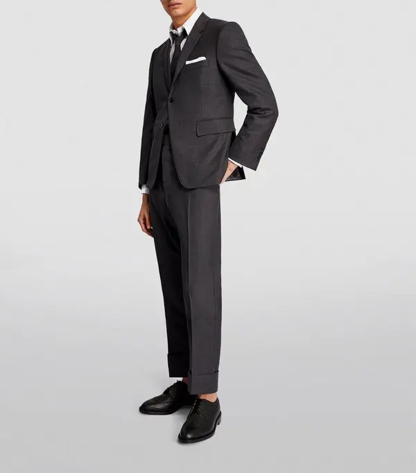 Thom Browne Leather Longwing Brogues - Black