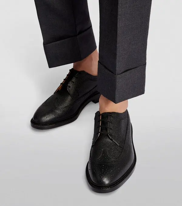 Thom Browne Leather Longwing Brogues - Black
