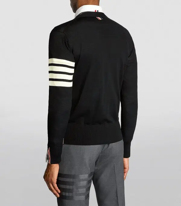 Thom Browne Merino Wool 4-bar Cardigan