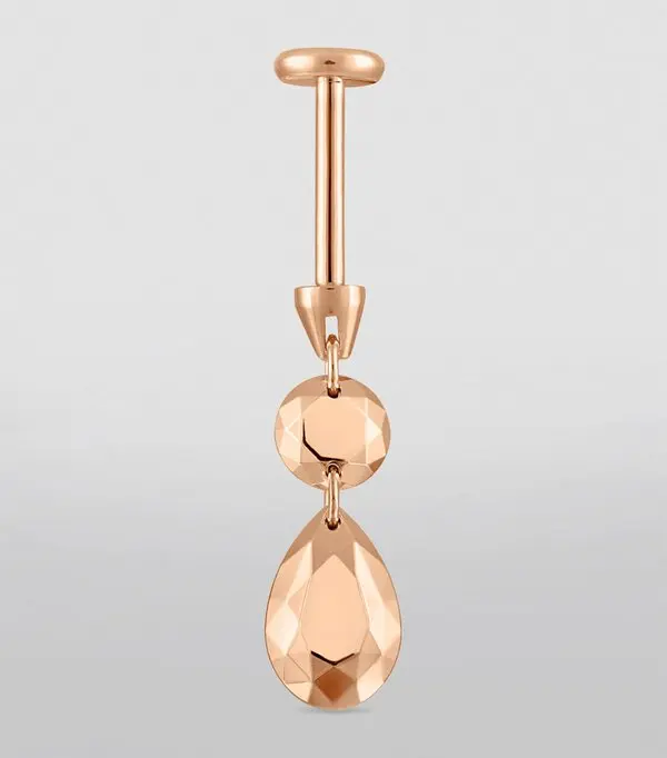 MARIA TASH Double Faceted Gold Threaded Charm Single Stud Earring