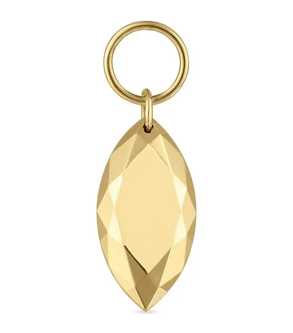 MARIA TASH Faceted Marquise Charm - Gold