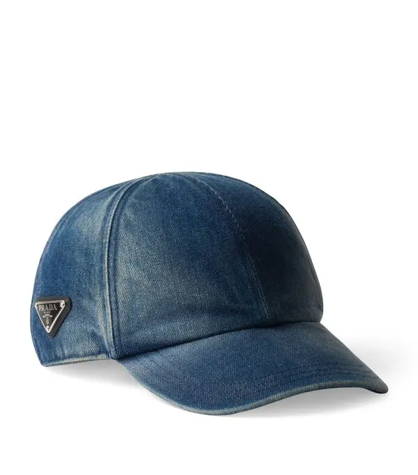 Prada Denim Baseball Cap - Blue