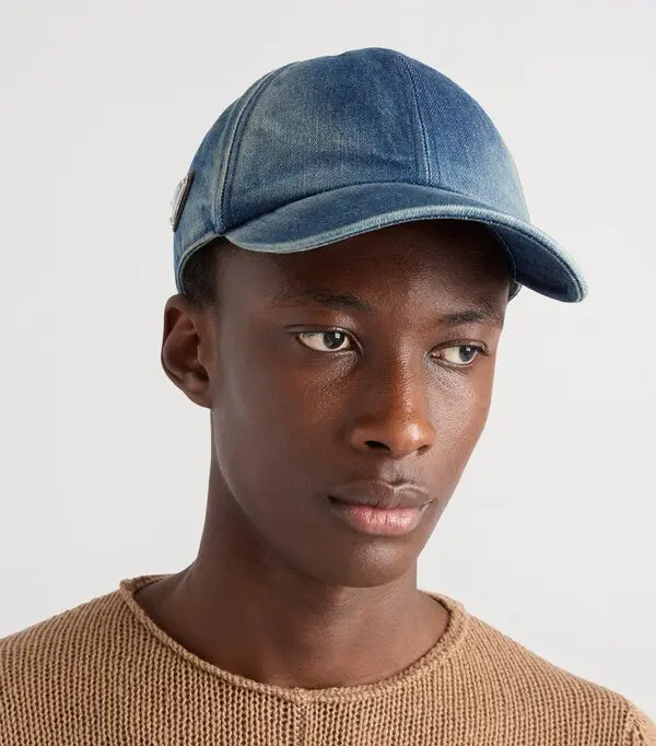 Prada Denim Baseball Cap