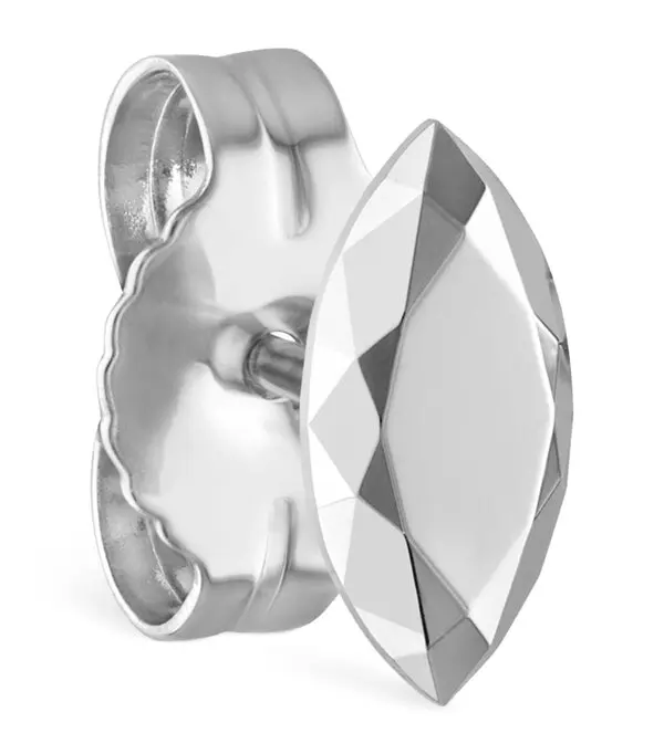 MARIA TASH Faceted Marquise Single Stud Earring - White