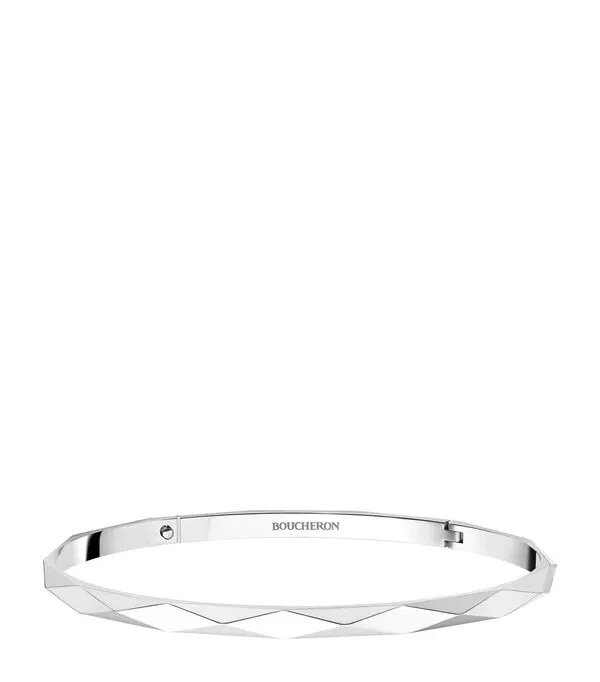 Boucheron White Gold Facette Bracelet - Silver