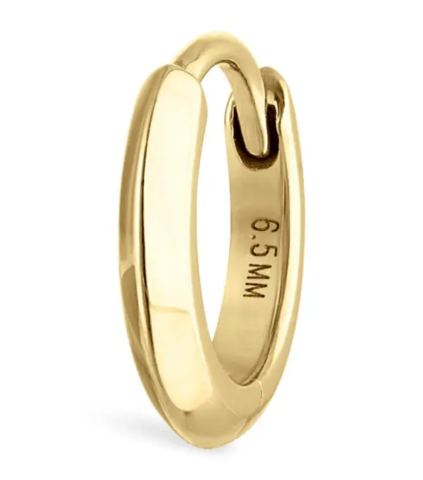 MARIA TASH 14 Karat Faceted Metal Vertex Single Hoop Earring - Gold