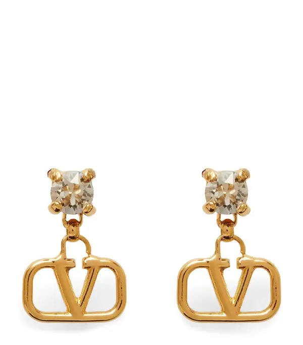 Valentino Garavani Vlogo Pendant Stud Earrings - Gold