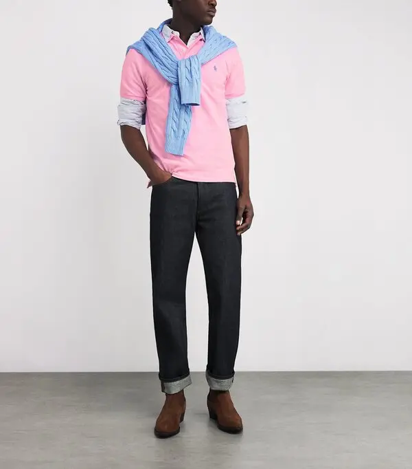 Polo Ralph Lauren Cotton-mesh Polo Shirt - Pink
