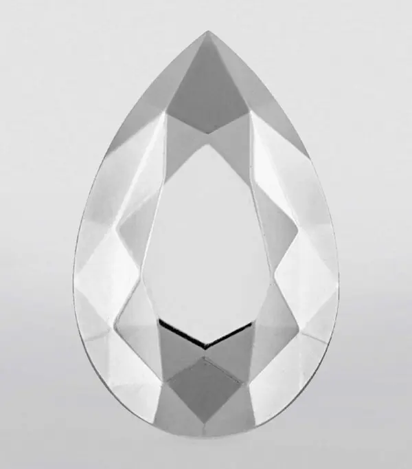 MARIA TASH Faceted Pear Threaded Stud Earring - White