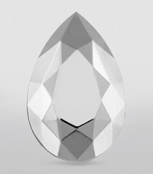 MARIA TASH Faceted Pear Threaded Stud Earring - White