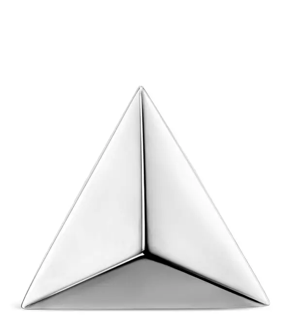 MARIA TASH Gold Faceted Triangle Stud Earring - White