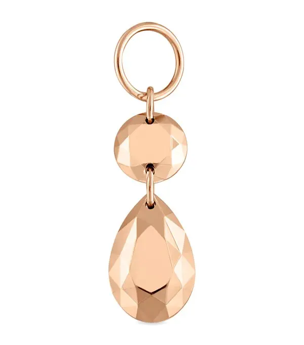MARIA TASH Double Faceted Charm - Rose Gold