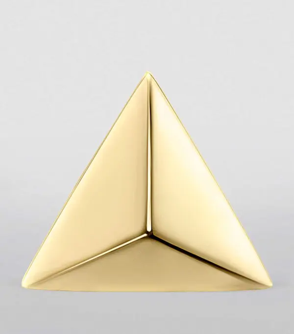 MARIA TASH Faceted Triangle Threaded Stud Earring - Gold