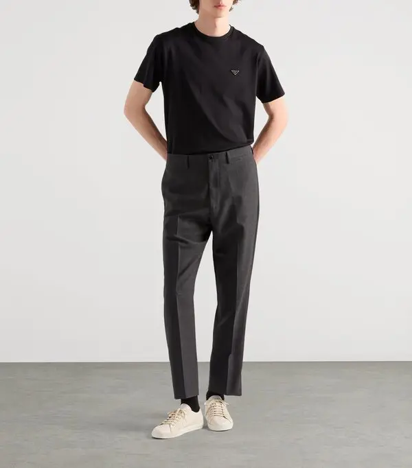 Prada Cotton Logo T-shirt - Black