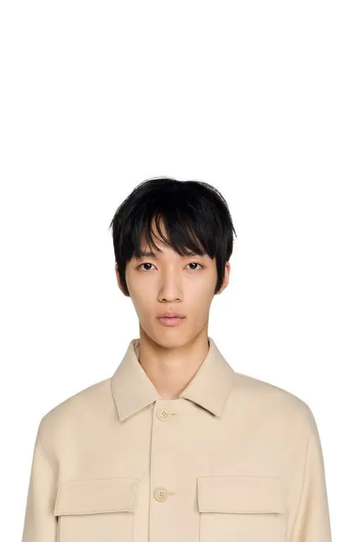 Sandro Buttoned Overshirt - Beige