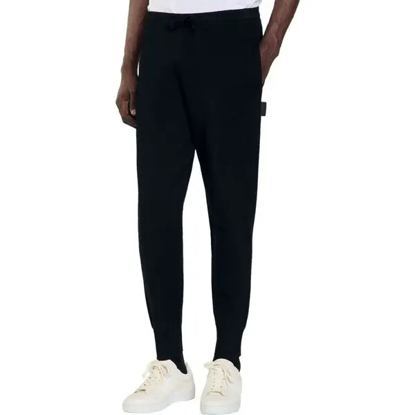 Sandro Knit Jogging Bottoms - Black