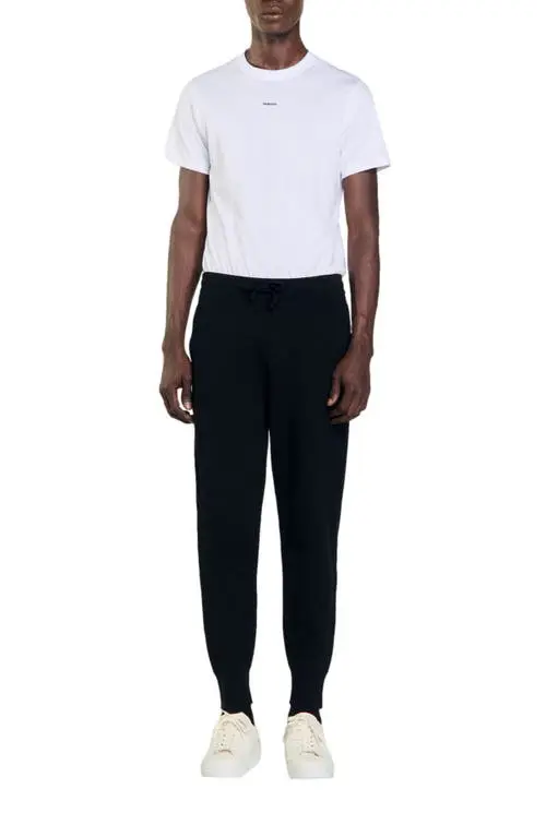 Sandro Knit Jogging Bottoms - Black