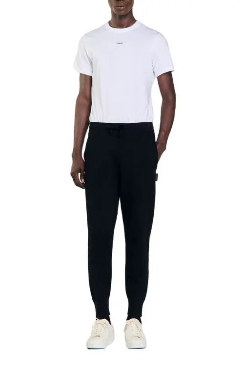 Sandro Knit Jogging Bottoms - Black