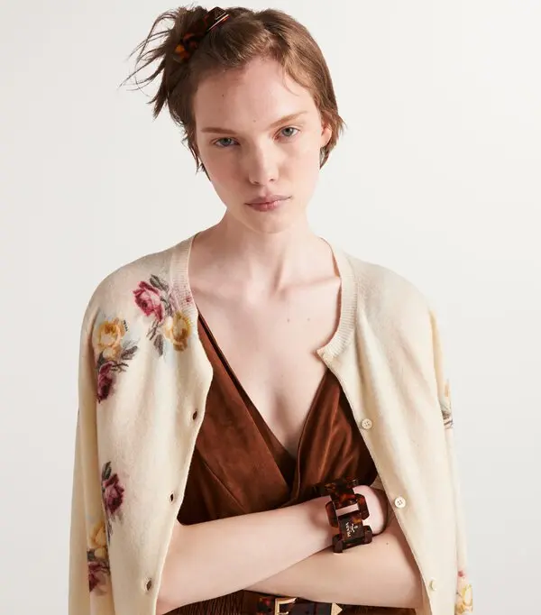 Prada Tortoiseshell Logo Hair Clip - Neutral