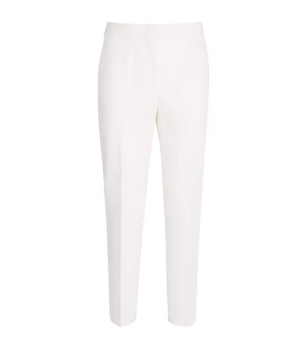 Max Mara Cropped Slim Trousers - White
