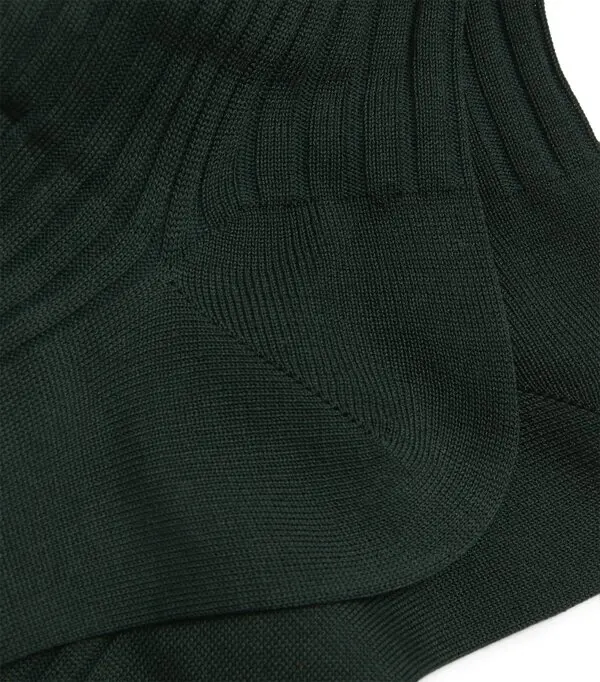 Pantherella Ribbed Danvers Socks - Green