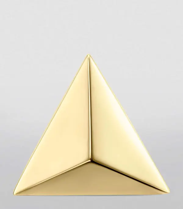 MARIA TASH Faceted Triangle Stud Earring - Gold
