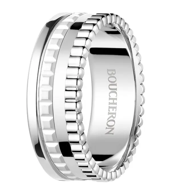 Boucheron Gold Quatre Double Edition Ring - White
