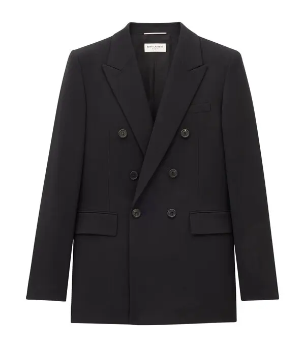 Saint Laurent Virgin Wool Blazer - Black