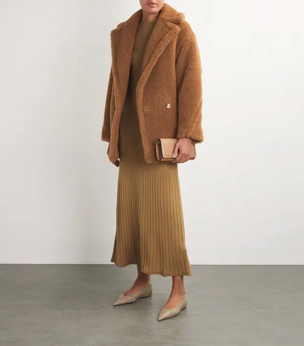 Max Mara Alpaca-blend Short Teddy Coat