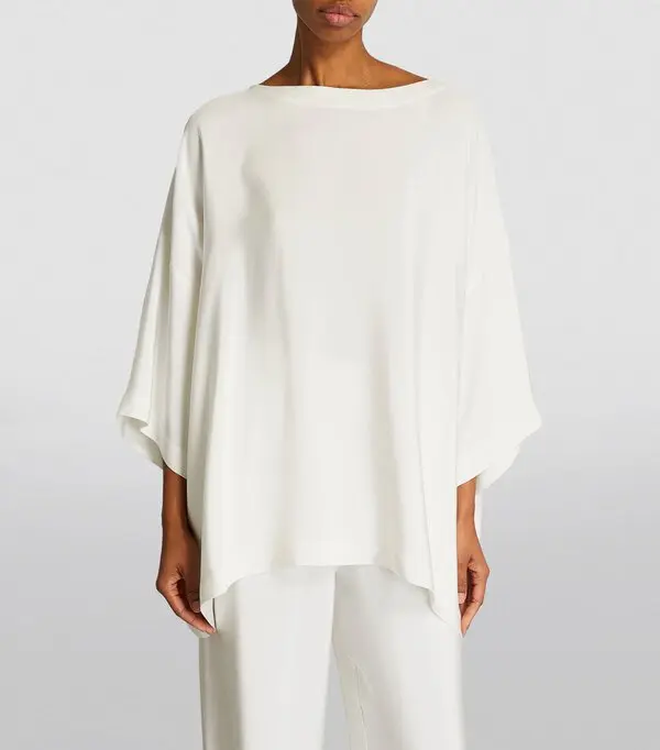 Eskandar Silk Boat-neck Tunic