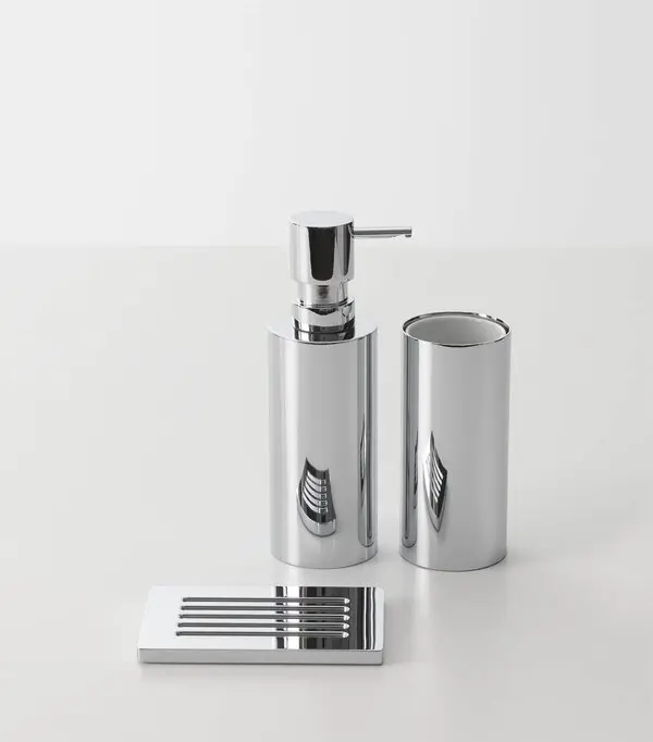 DECOR WALTHER Stainless Steel Round Bathroom Bin
