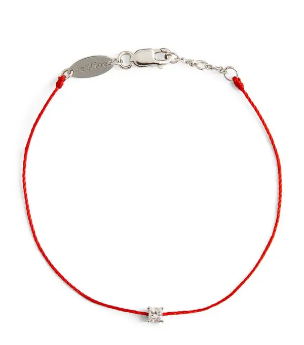 REDLINE White Gold And Diamond Princesse Bracelet - Red