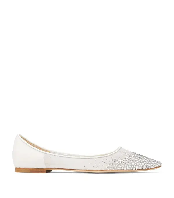 JIMMY CHOO Love Rhinestone Flats