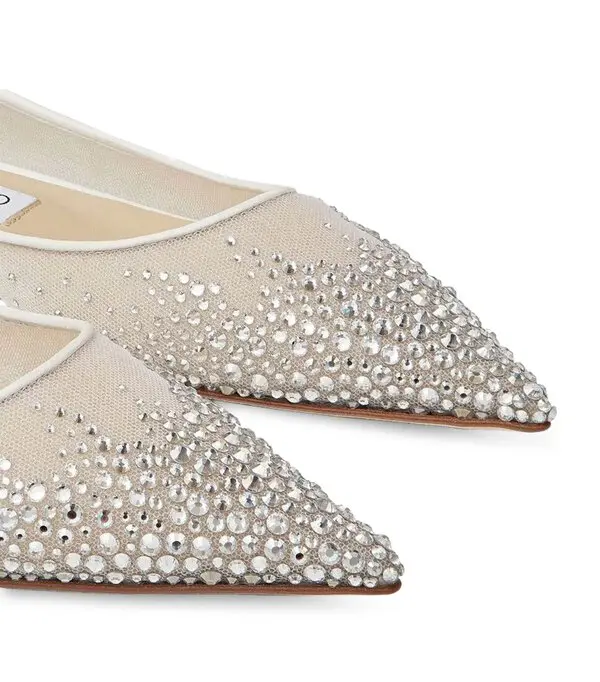 JIMMY CHOO Love Rhinestone Flats