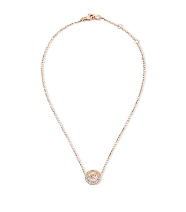 DAVID MORRIS Rose Cut Forever Rose Gold And Diamond Necklace