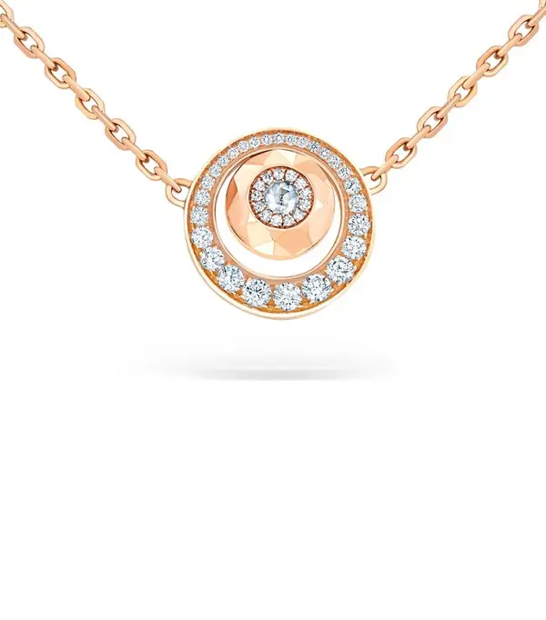 DAVID MORRIS Rose Cut Forever Rose Gold And Diamond Necklace